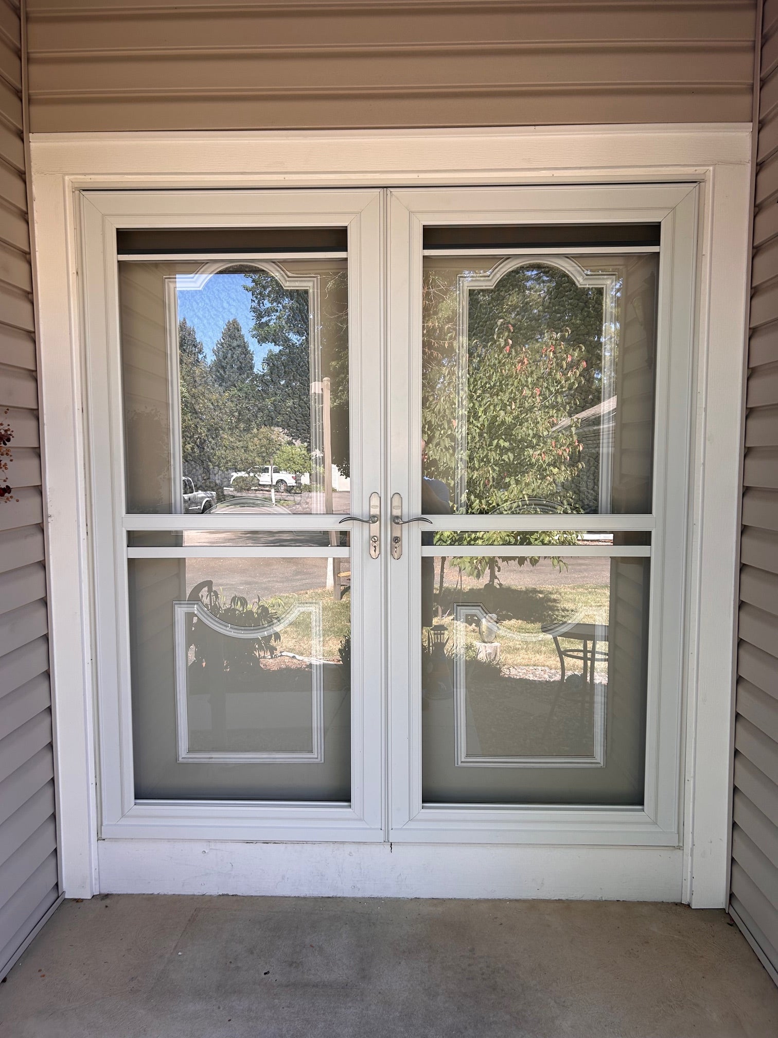 French Double Storm Doors for Wide Open Access – Storm Door Guy