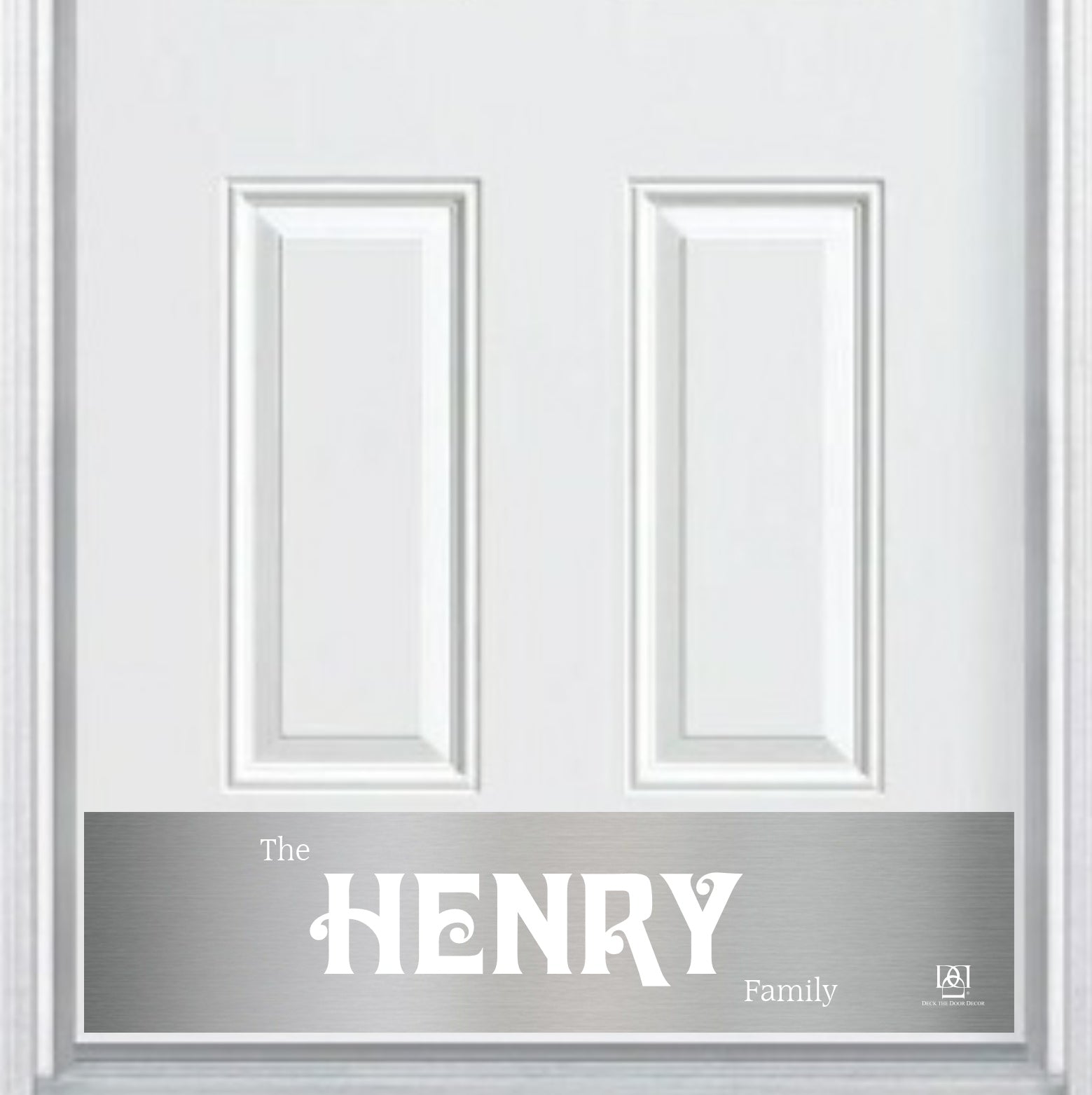 Davida Last Name Monogram Engraved Door Kick Plate — Personalized Eleg ...