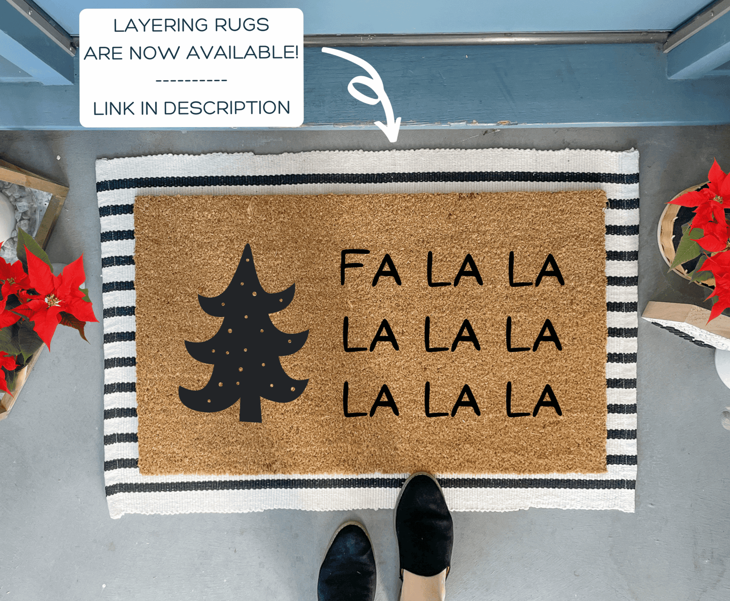 Modern FA LA LA Christmas Doormat – Storm Door Guy