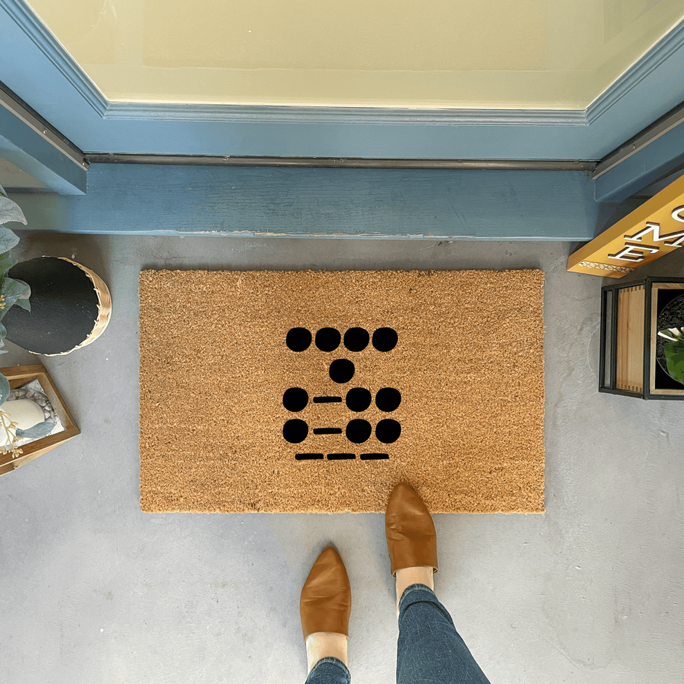 Morse Code HELLO Doormat – Storm Door Guy